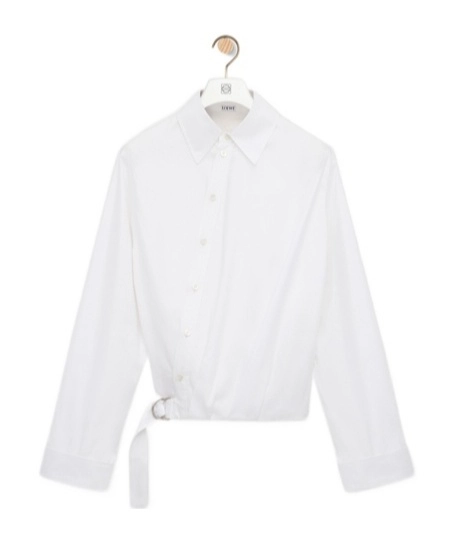 Loewe Draped Long-sleeved Shirt - White