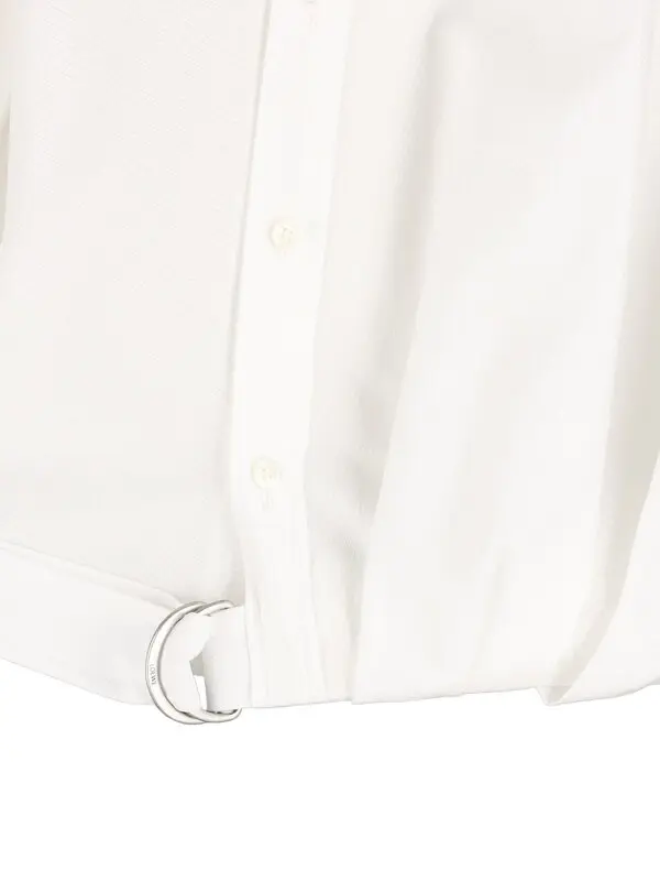 Loewe Draped Long-sleeved Shirt - White