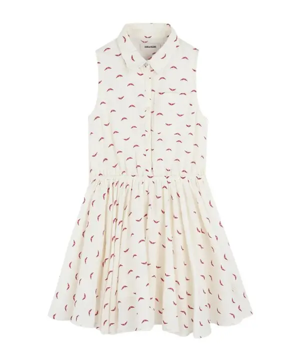 Zadig&Voltaire Sleeveless Printed Dress With Button Closure And Pleated Hem