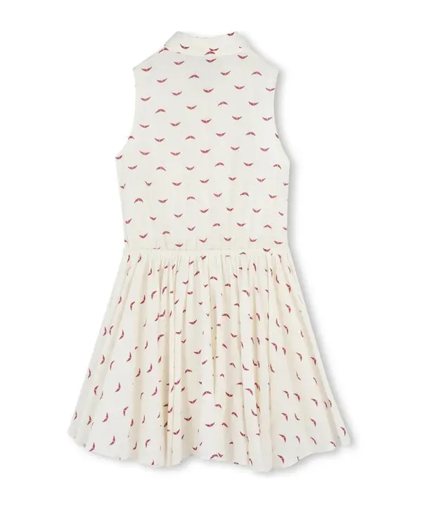 Zadig&Voltaire Sleeveless Printed Dress With Button Closure And Pleated Hem