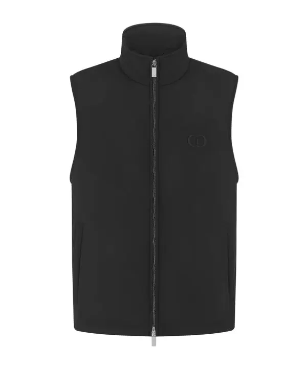Dior Cd Icon Zipped Vest - Blac