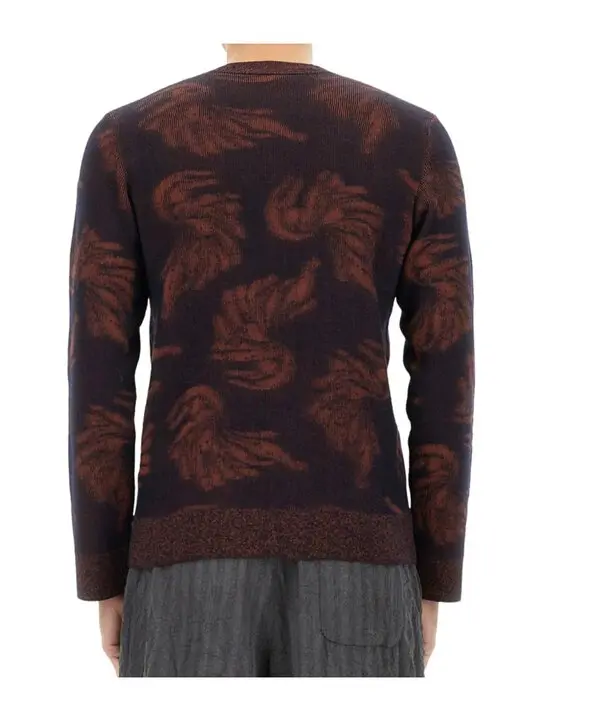 Dries Van Noten Jacquard Crewneck Jumper - Brown