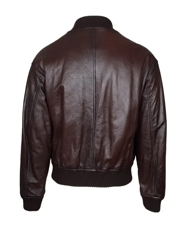 Dolce & Gabbana Leather Bomber Jacket