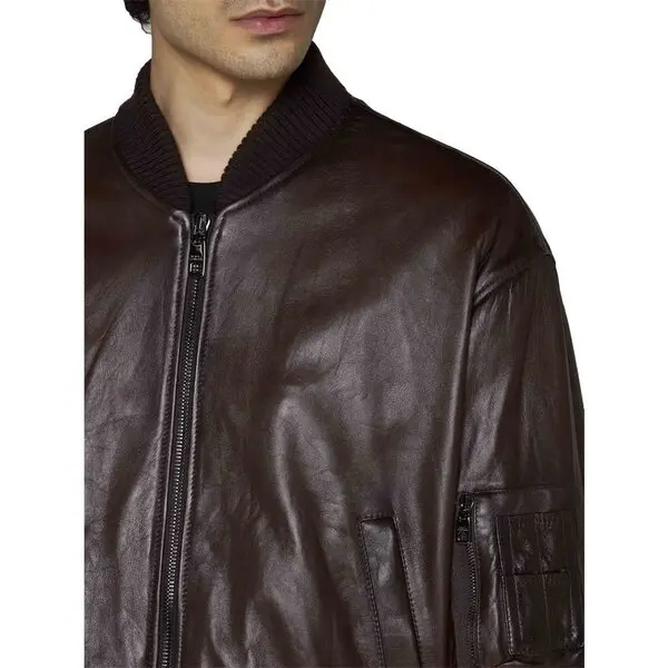 Dolce & Gabbana Leather Bomber Jacket