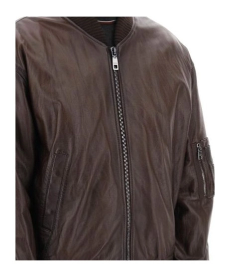 Dolce & Gabbana Leather Bomber Jacket
