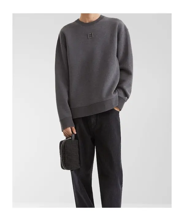 Fendi Ff Embroidered Crewneck Sweatshirt