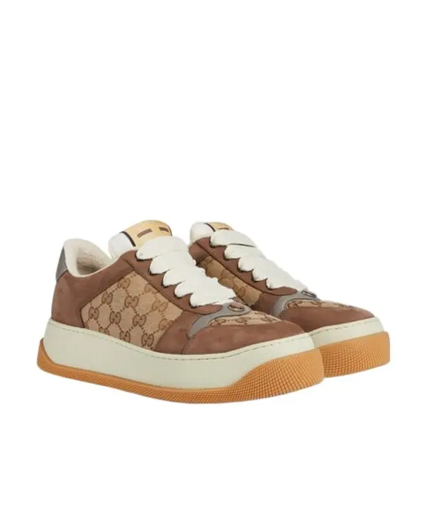 Gucci Original Gg Canvas And Suede Sneakers - Multicolor