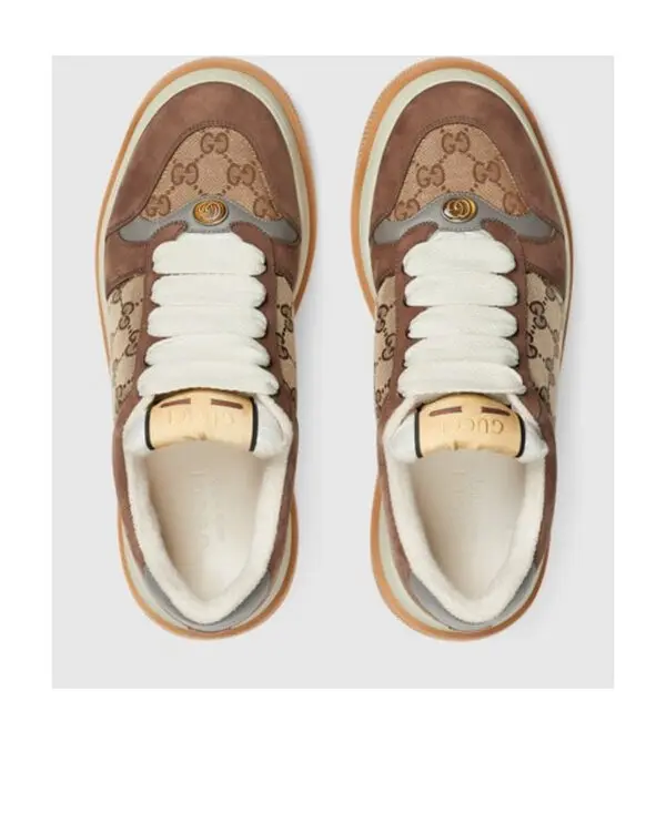 Gucci Original Gg Canvas And Suede Sneakers - Multicolor