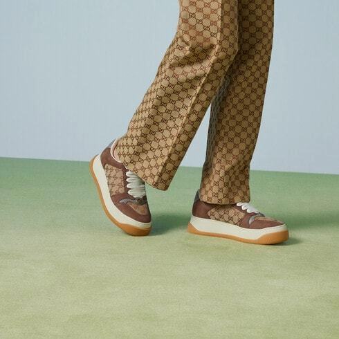 Gucci Original Gg Canvas And Suede Sneakers - Multicolor