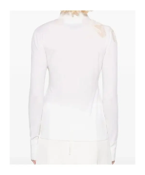 Ermanno Scervino Lace-embellished Polo Top