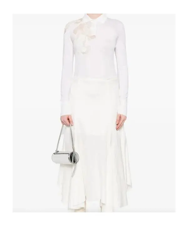 Ermanno Scervino Lace-embellished Polo Top