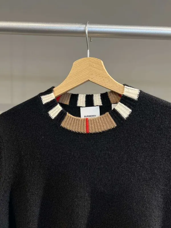 Burberry Long-sleeved Sweater With Stripe Detail