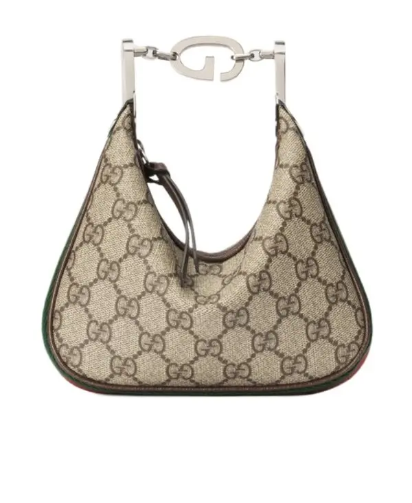 Gucci Mini Gg Supreme Attache Zipped Shoulder Bag - Nude