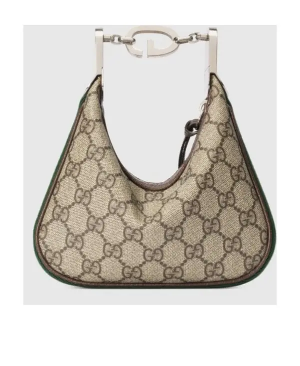 Gucci Mini Gg Supreme Attache Zipped Shoulder Bag - Nude