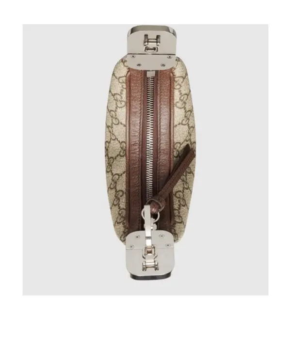 Gucci Mini Gg Supreme Attache Zipped Shoulder Bag - Nude
