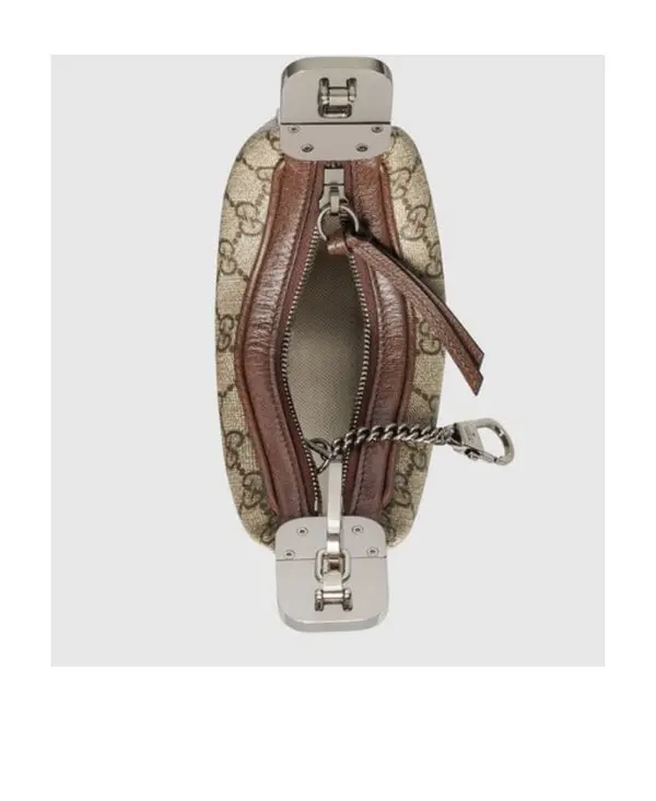 Gucci Mini Gg Supreme Attache Zipped Shoulder Bag - Nude