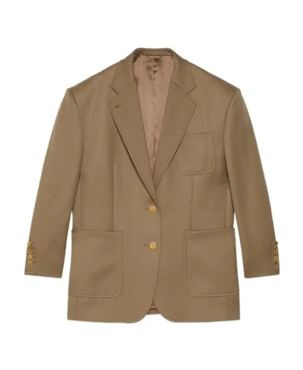 Gucci Single-breasted Blazer With Embroidered Detailing