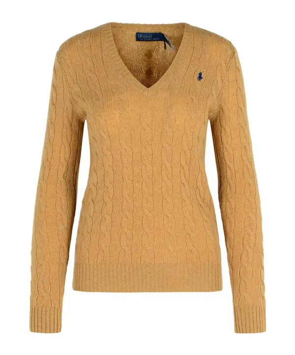 Polo Ralph Lauren Kimberly V-neck Jumper - Camel