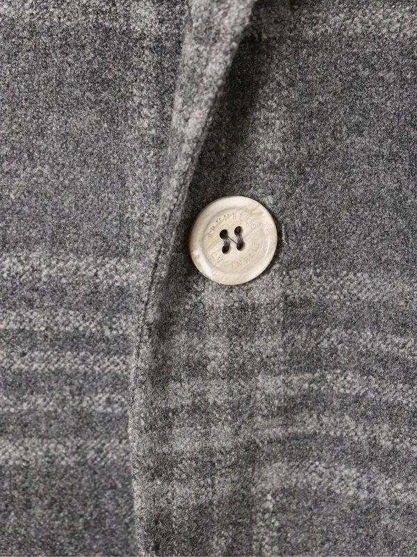 Brunello Cucinelli Single-breasted Checked Blazer - Black