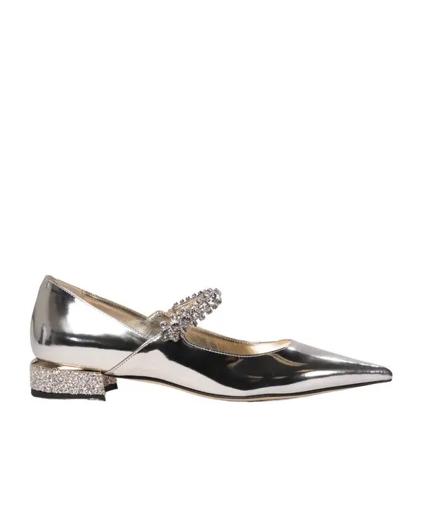 JIMMY CHOO Bing Embellished Flat Mary Jane Shoes