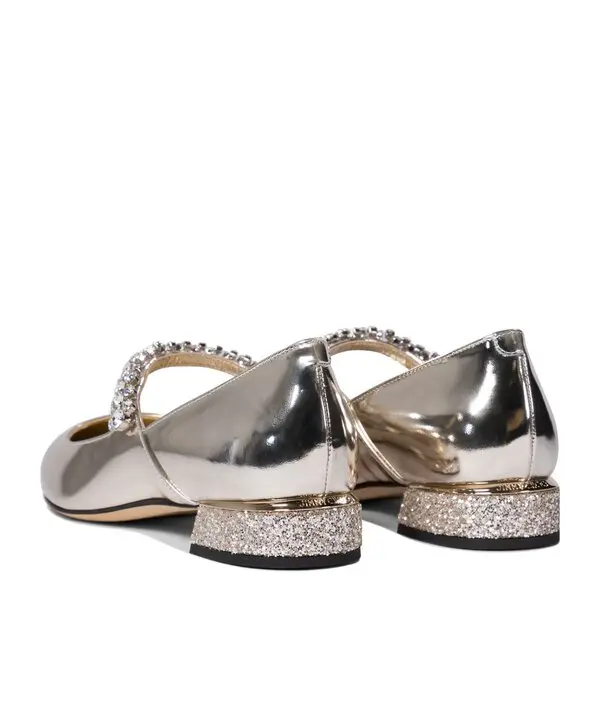 JIMMY CHOO Bing Embellished Flat Mary Jane Shoes