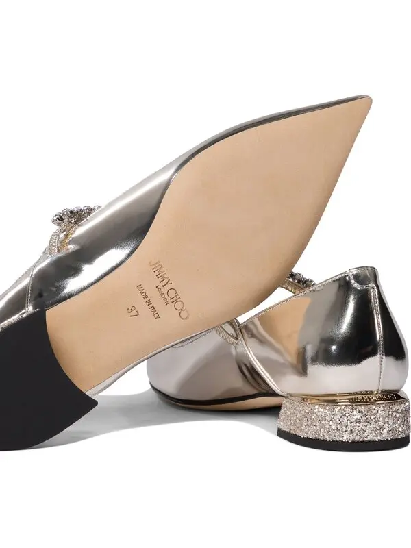JIMMY CHOO Bing Embellished Flat Mary Jane Shoes