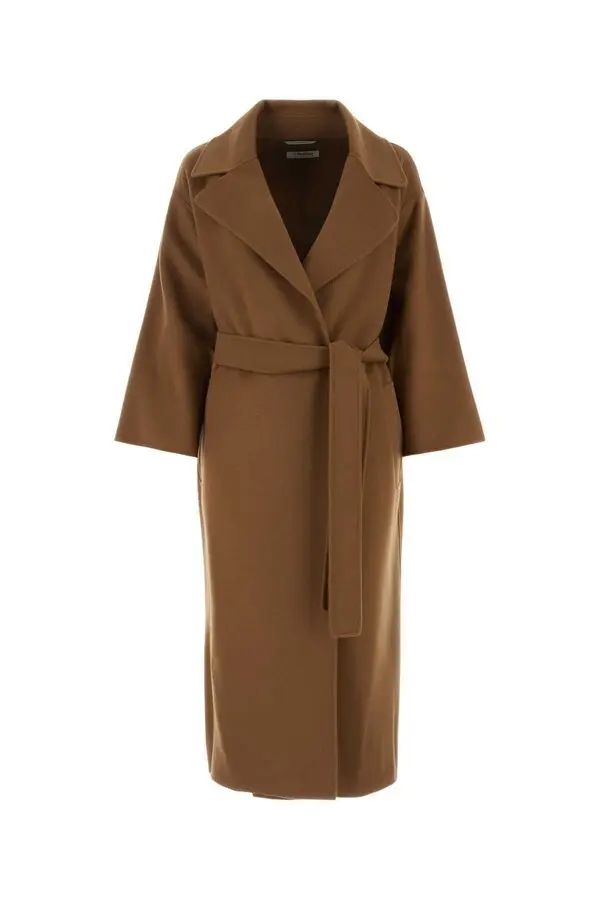 Max Mara Venice Long-sleeved Coat - Brown