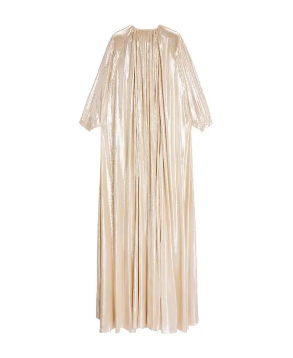 Celine Lamé Silk Sabl Cape Mini Dress
