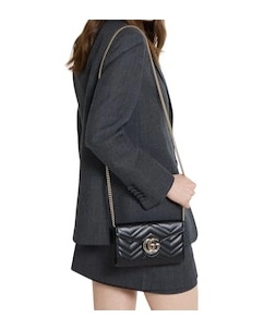 Gucci Logo Plaque Quilted Clutch Bag