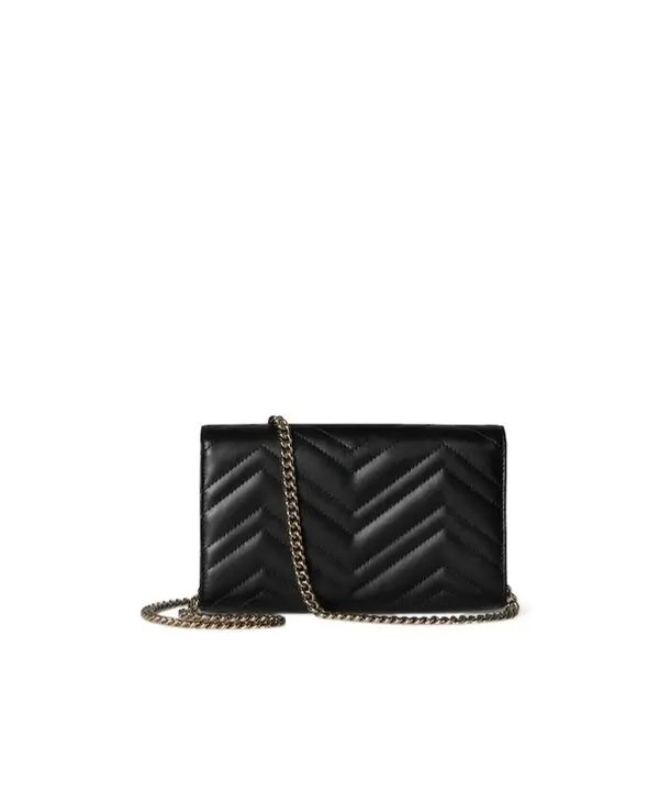 Gucci Logo Plaque Quilted Clutch Bag