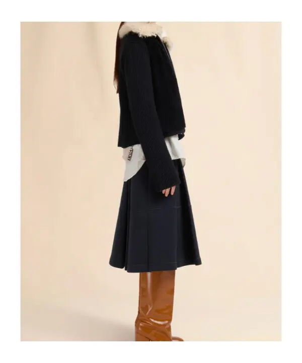 Marni Wool Cardigan With Shearling Details