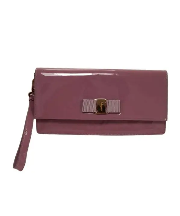 FERRAGAMO Rectangular Clutch With Bow Detail