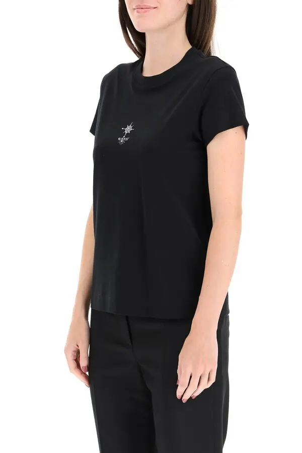 Givenchy T-shirt With Crystal Embellished Cross Back