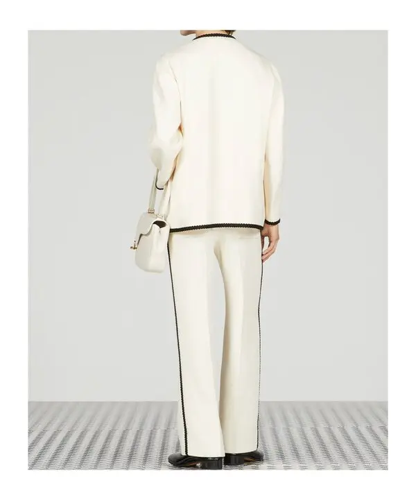Gucci Retro Logo Patch Trousers - Nude