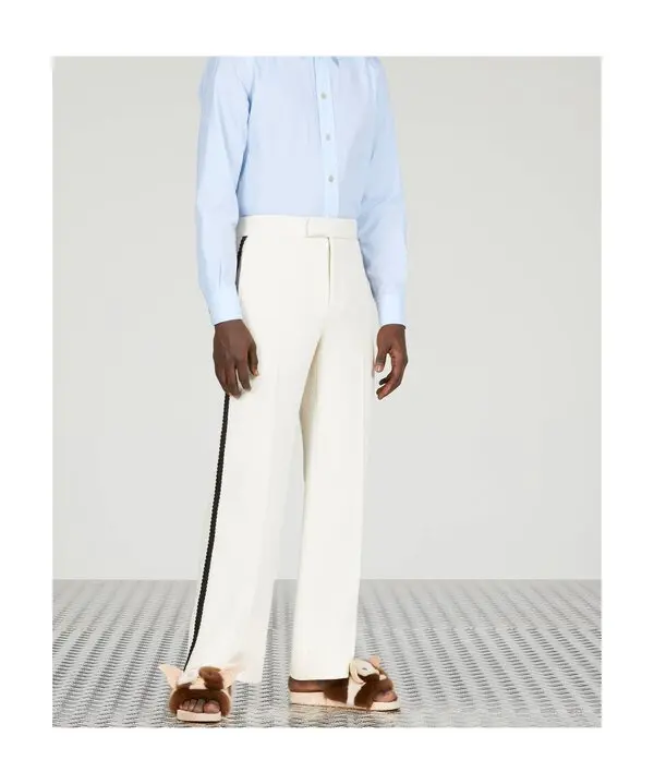 Gucci Retro Logo Patch Trousers - Nude