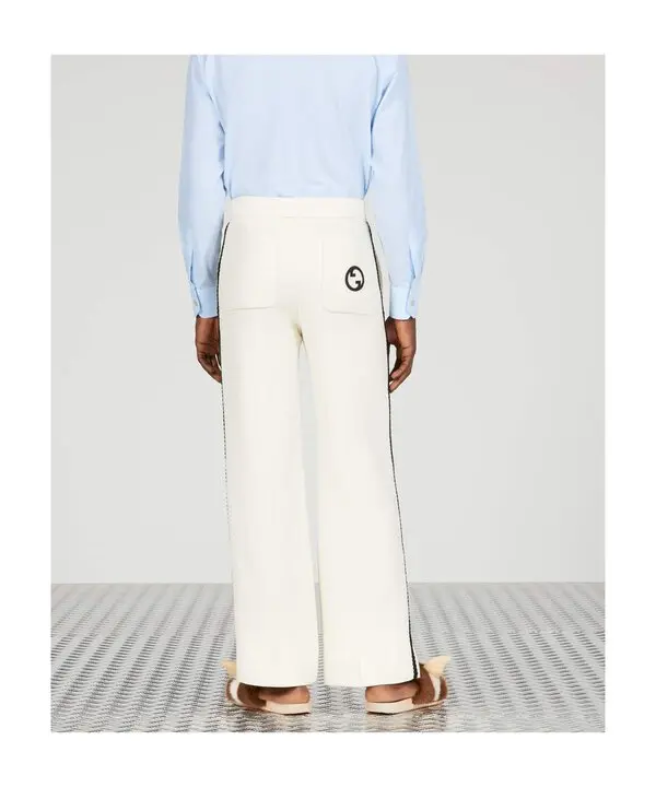 Gucci Retro Logo Patch Trousers - Nude