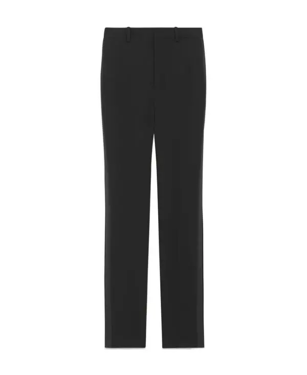 Saint Laurent Straight-leg Knitted Trousers - Black