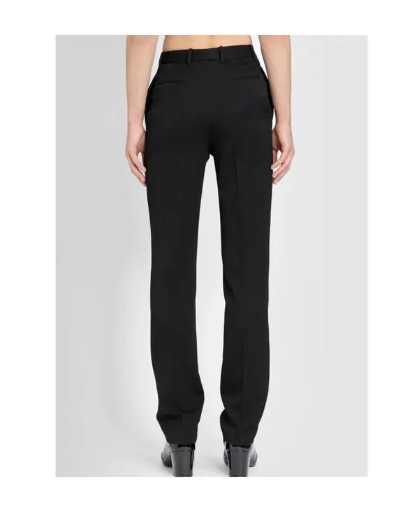 Saint Laurent Straight-leg Knitted Trousers - Black