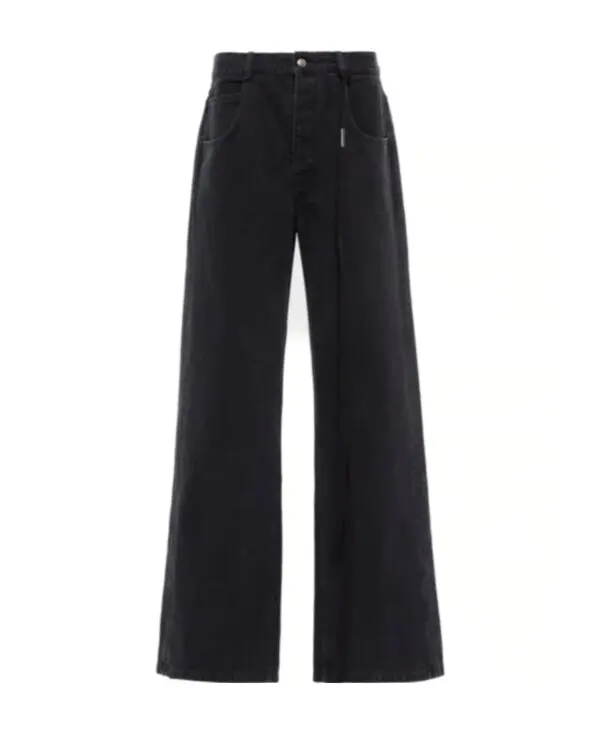 ANN DEMEULEMEESTER Logo Plaque Wide-leg Jeans