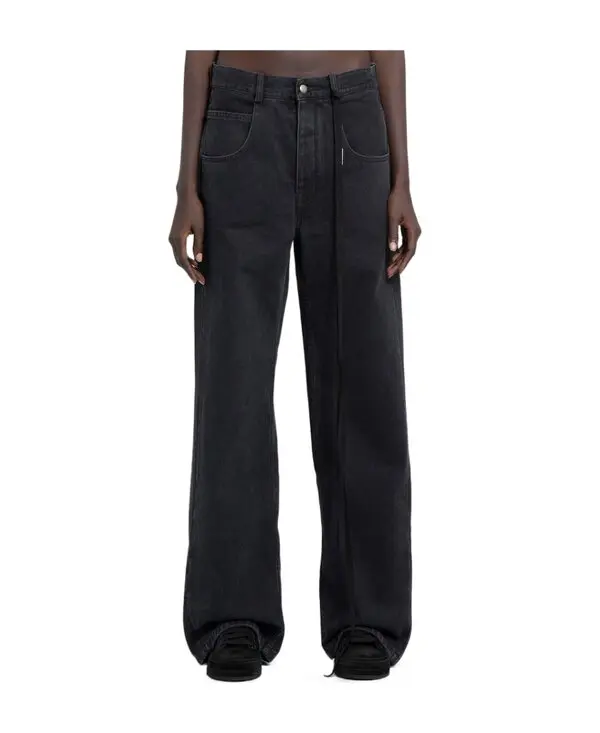 ANN DEMEULEMEESTER Logo Plaque Wide-leg Jeans
