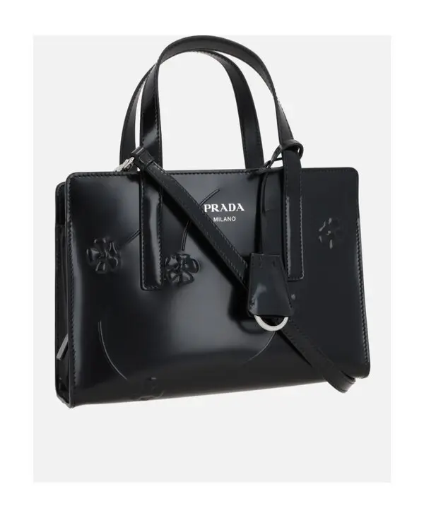 Prada Logo Embellished Tote Bag