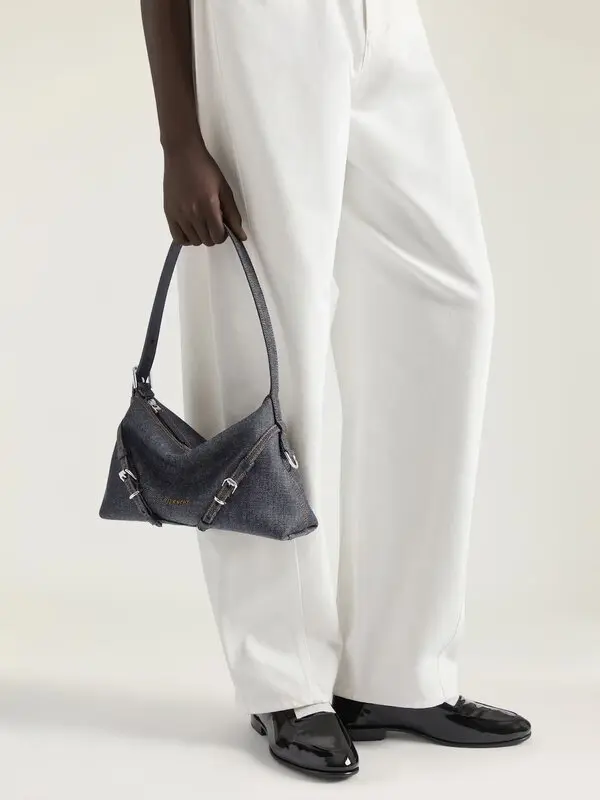 Givenchy Mini Voyou Denim Shoulder Bag - Indigo
