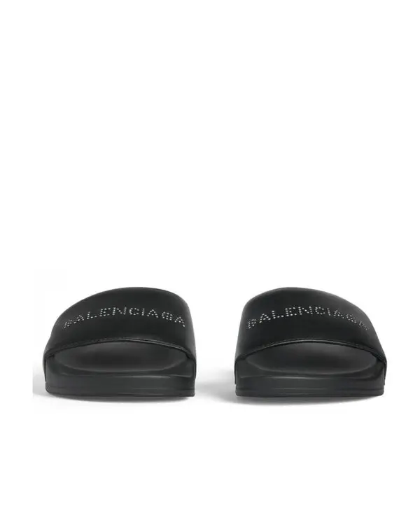 Balenciaga Embellished Pool Slides