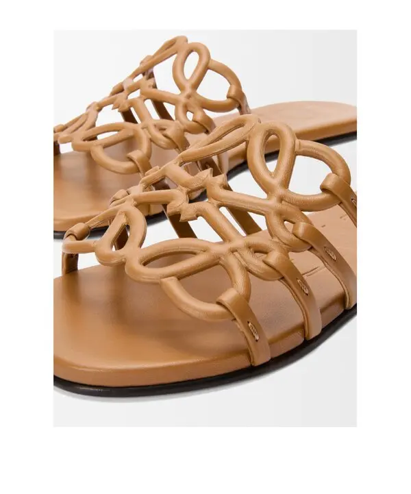 Loewe Petal Anagram Slides - Camel