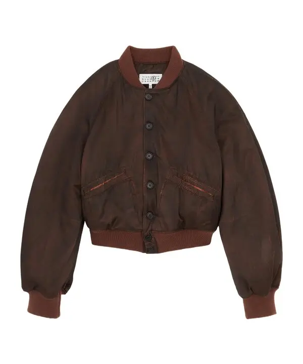 MAISON MARGIELA Distressed Bomber Jacket - Black