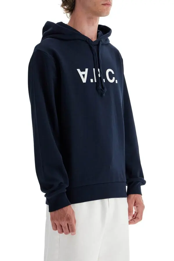 A.p.c. Logo Printed Drawstring Hoodie - Black