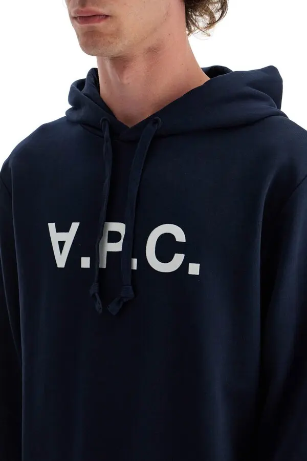 A.p.c. Logo Printed Drawstring Hoodie - Black