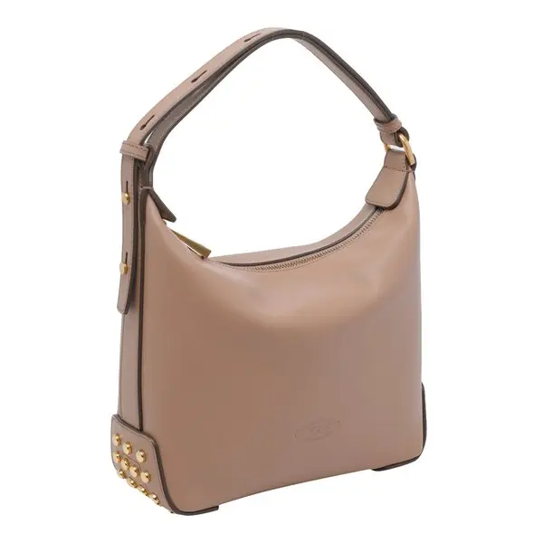 TOD'S Mini Studded Shoulder Bag - Brown