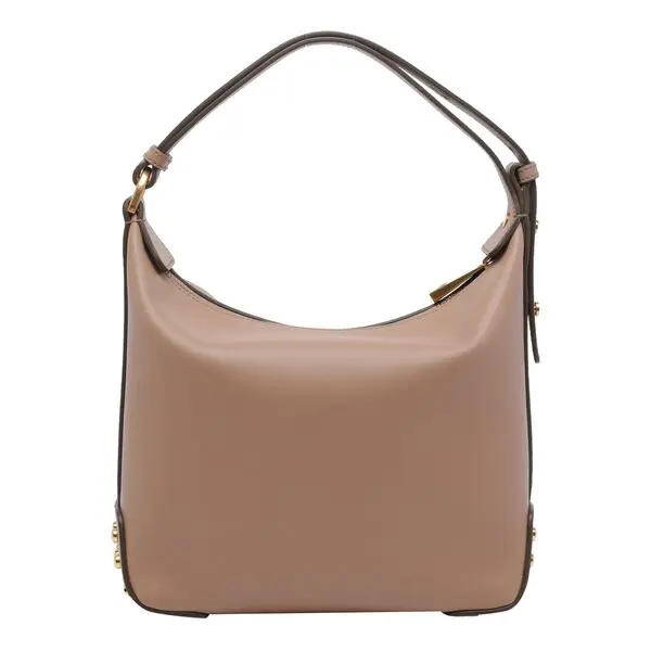 TOD'S Mini Studded Shoulder Bag - Brown