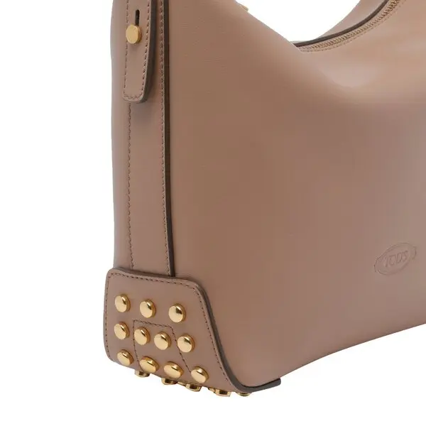 TOD'S Mini Studded Shoulder Bag - Brown
